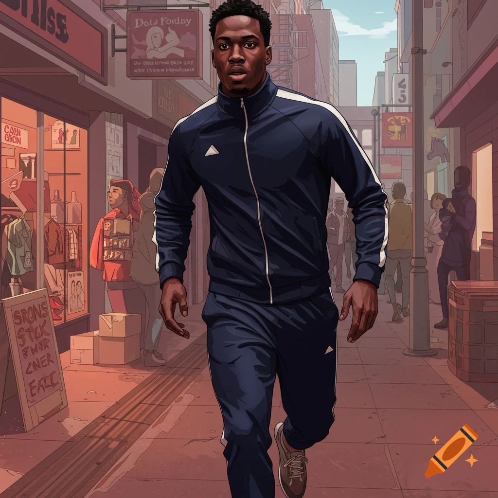 Man hustling on Craiyon