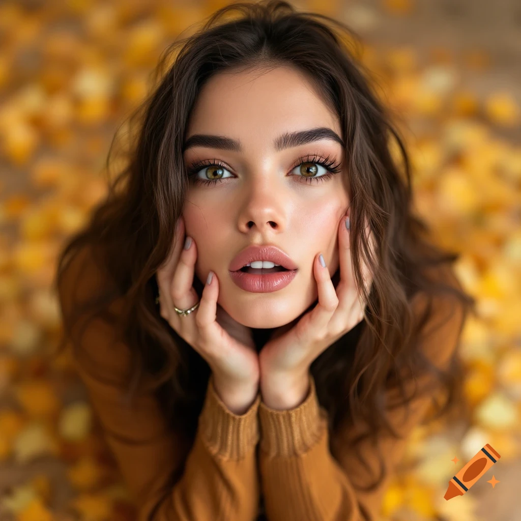 Beautiful 25 year old woman with light blonde hair and brown eyes in a black top on Craiyon