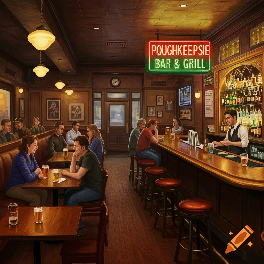 Poughkeepsie Bar & Grill logo on Craiyon