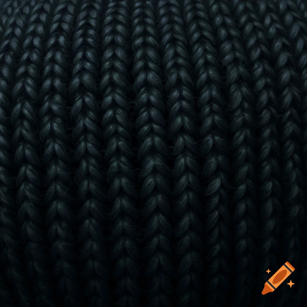 Close-up of black denim fabric texture on Craiyon