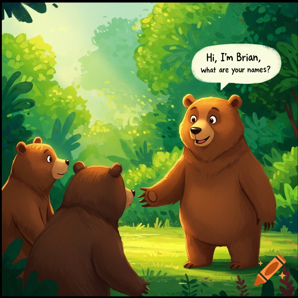 Bears talking on Craiyon