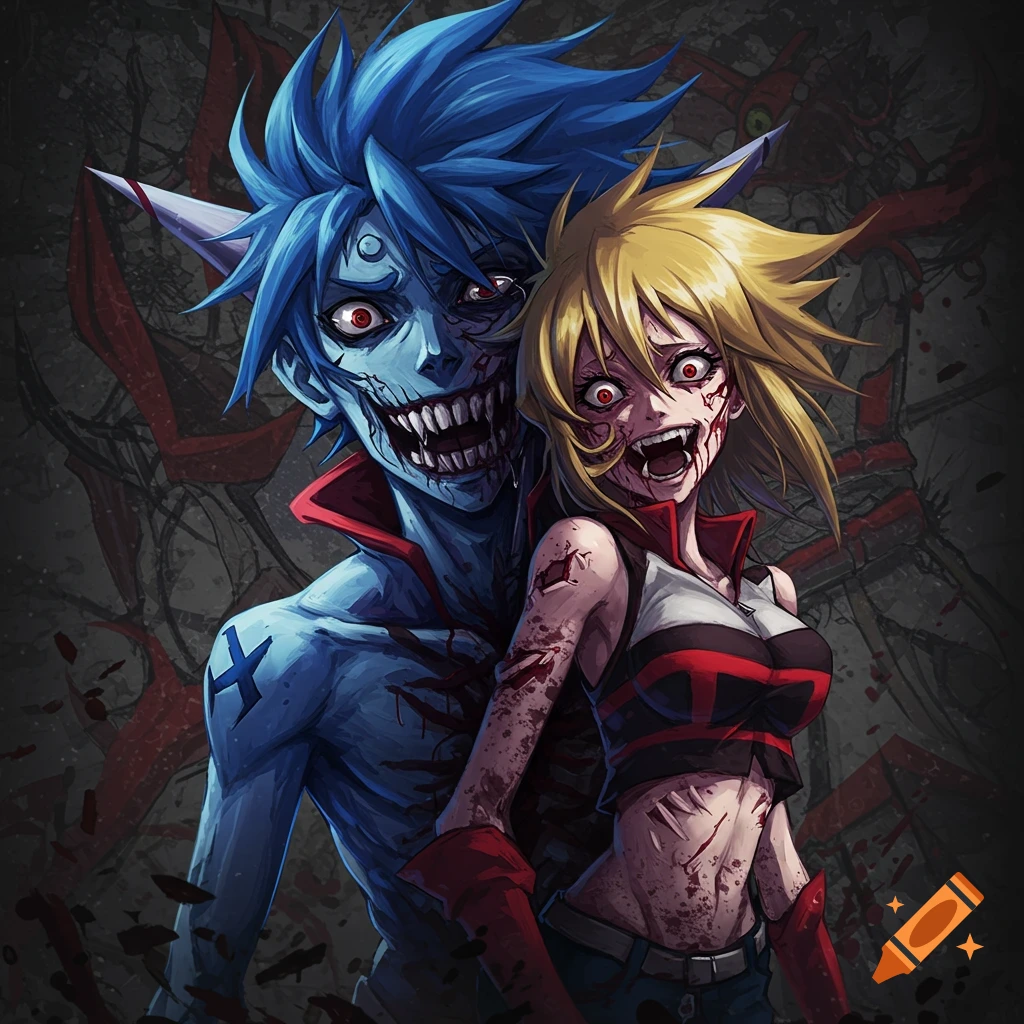 Horrifying fusion of Usidore the Blue and Yoko Littner on Craiyon