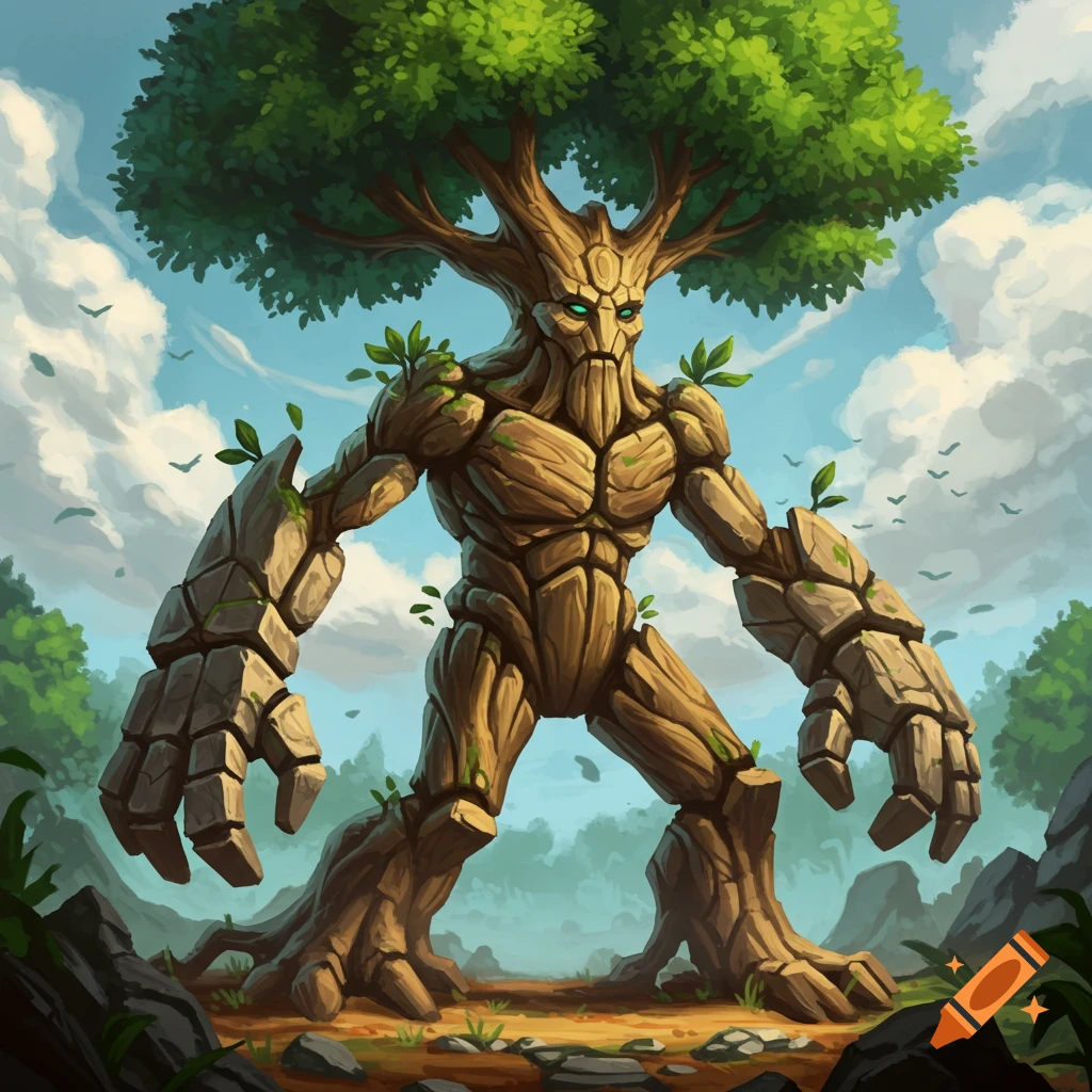 Treefolk with Aztec and Mayan influences on Craiyon