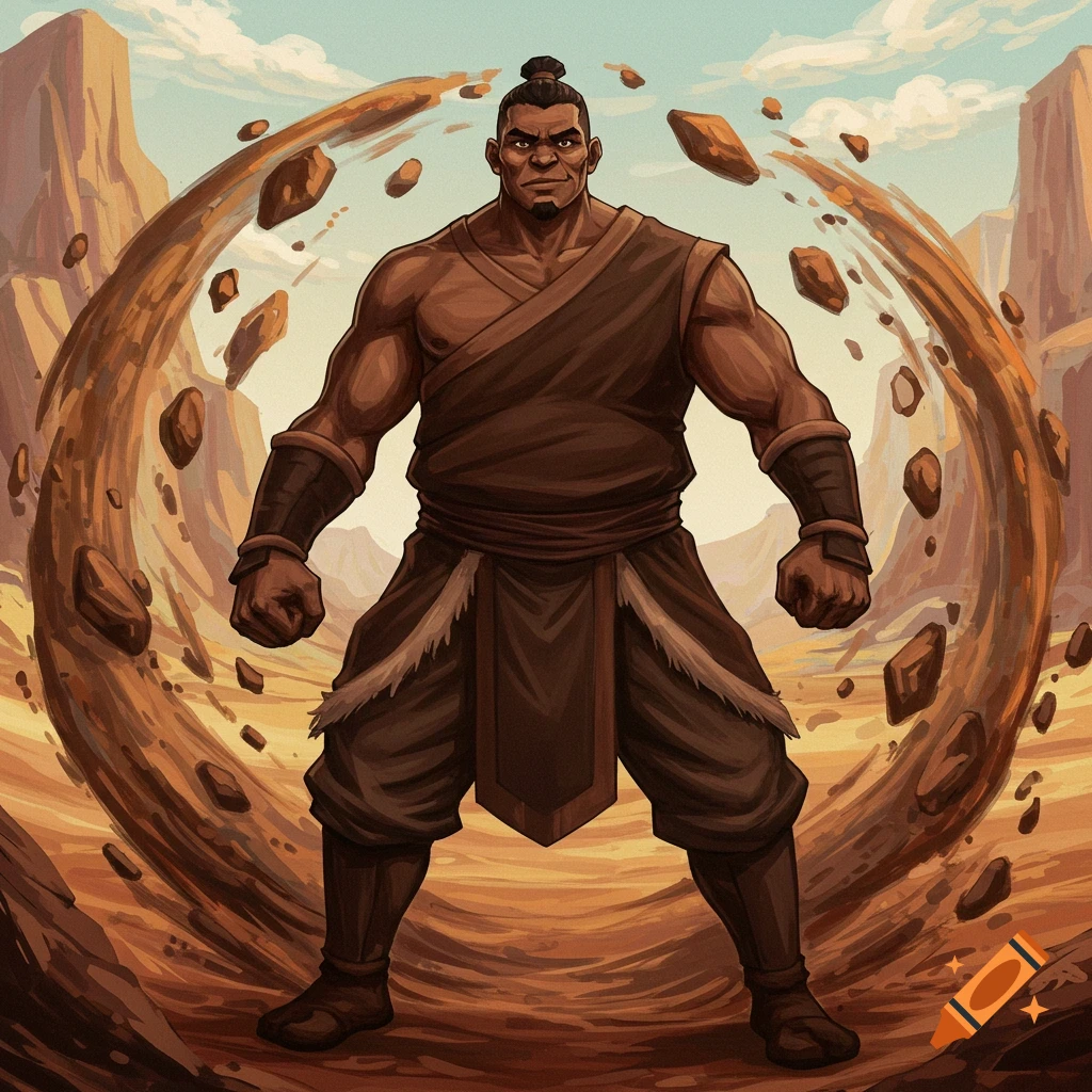 Large earth bender from Avatar: The Last Airbender on Craiyon