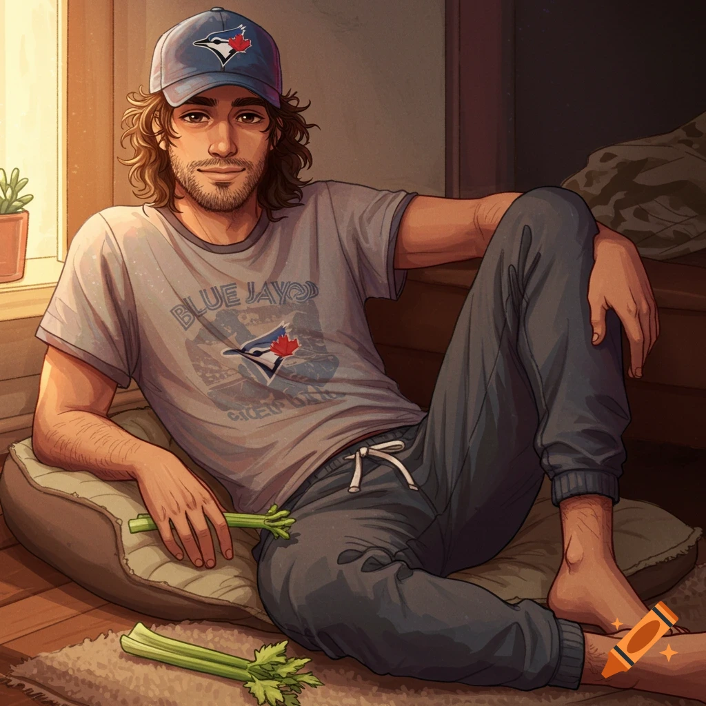 Illustration of a man resembling Jason Statham in pajamas eating soup ...