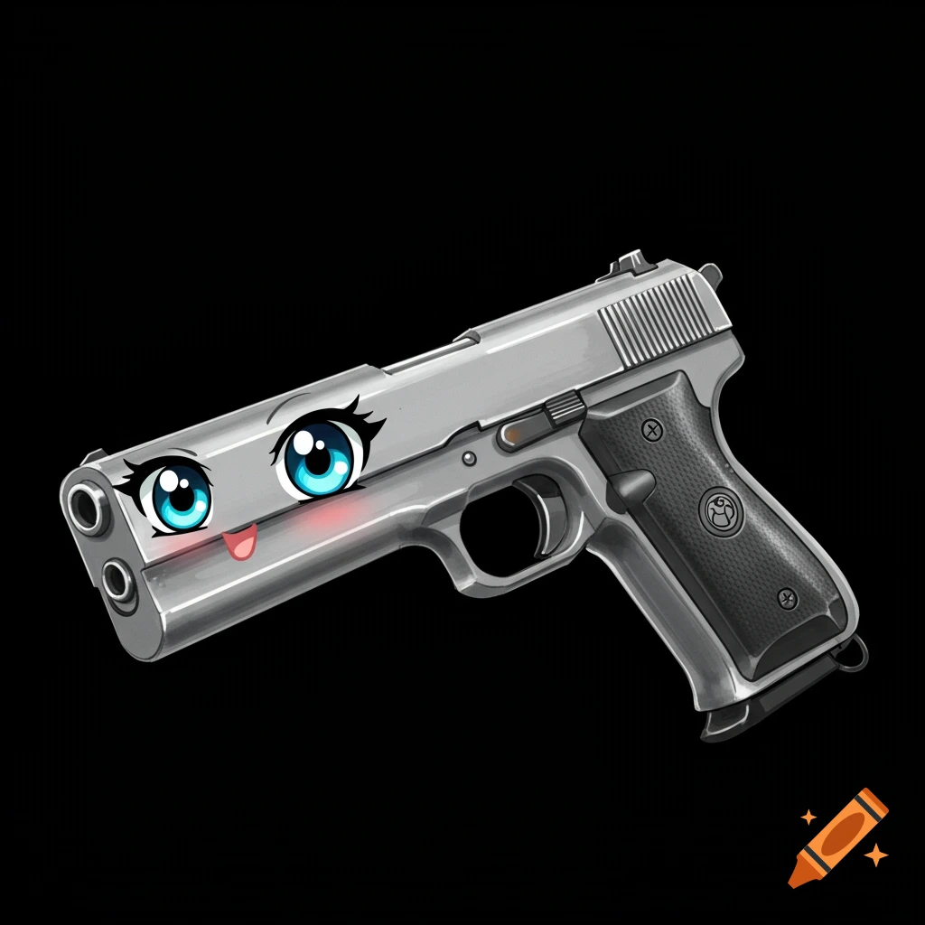 Gun with anime eyes on Craiyon