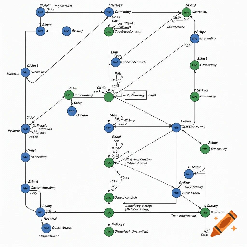 Finite state machine diagram on Craiyon