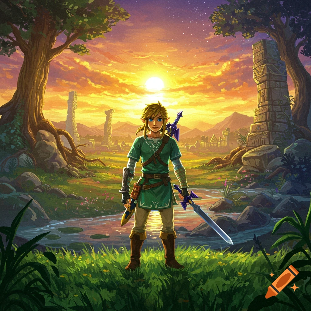 New Zelda game artwork on Craiyon