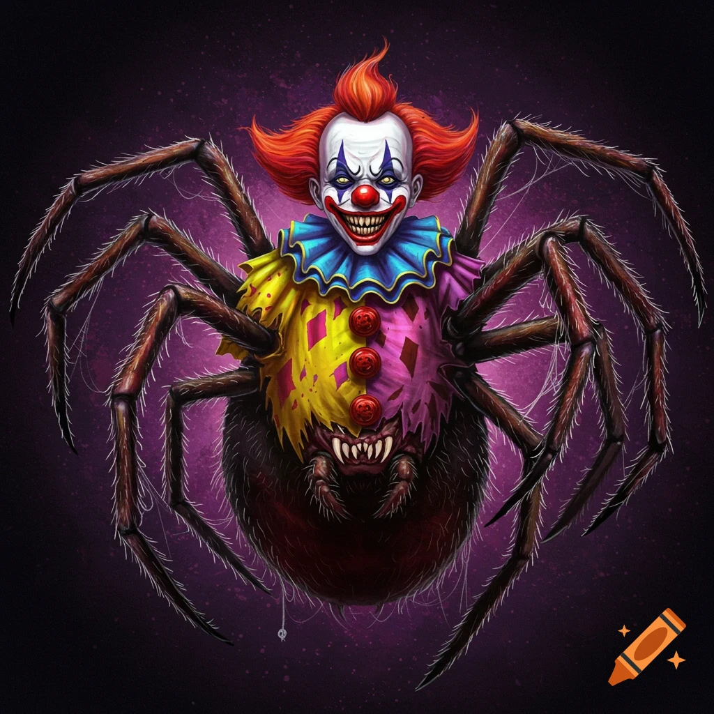Stylized illustration of Pennywise and Ronald McDonald standing near a ...
