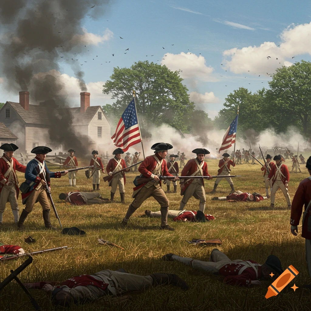 American Revolution created on Craiyon