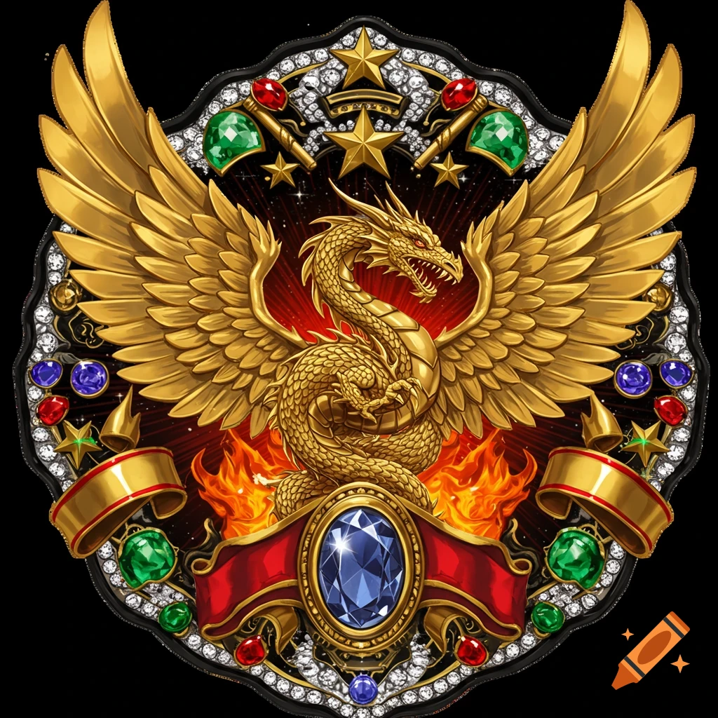 Extreme championship wrestling belt design with wings, stars, and gems ...