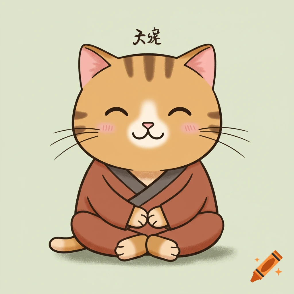 Cute cartoon orange cat and white cat in a loving pose on Craiyon