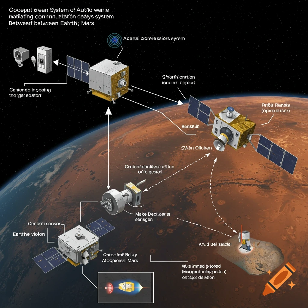 Labelled diagram of an autopilot system addressing Earth-Mars ...