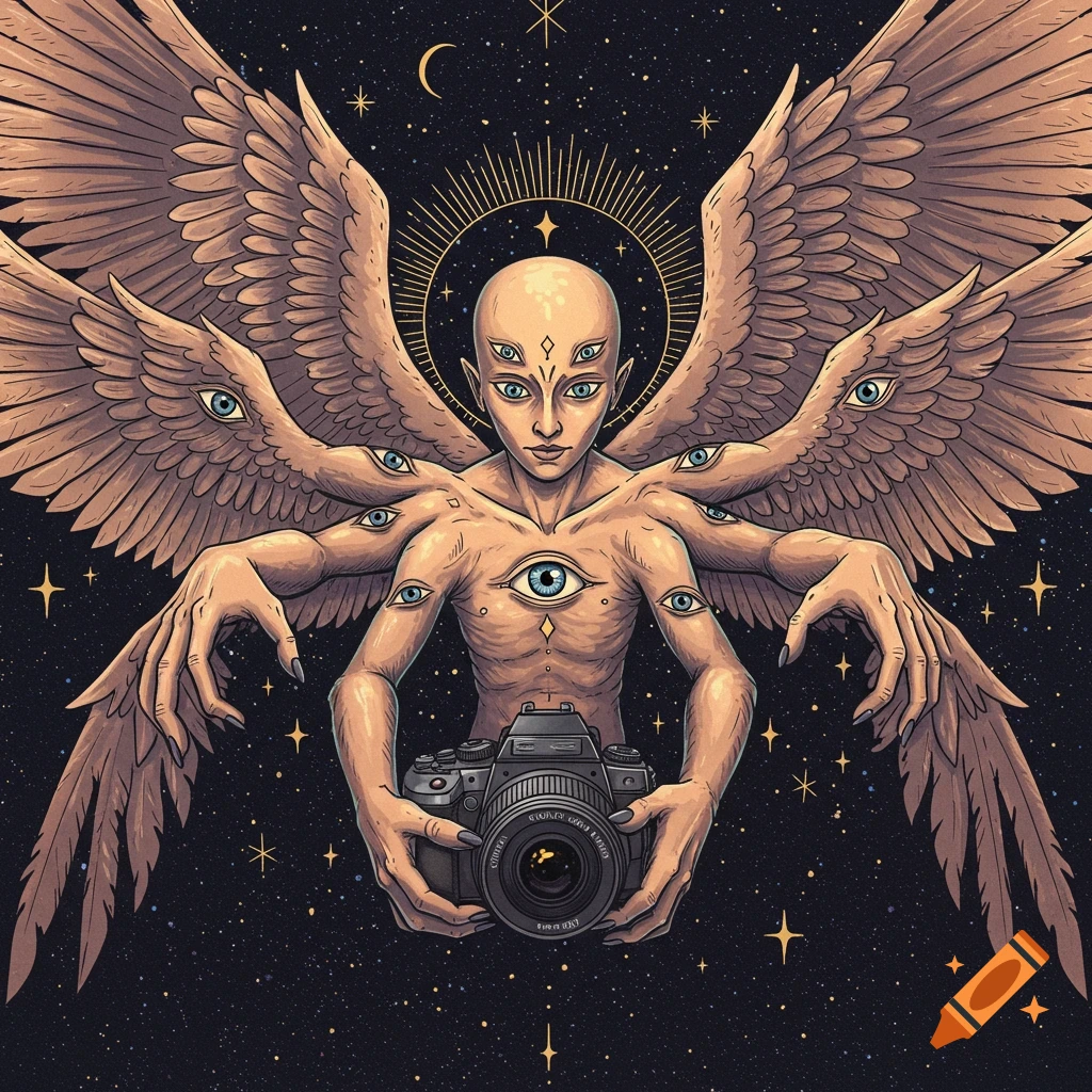 Abstract representation of a hive mind entity with tentacles on Craiyon