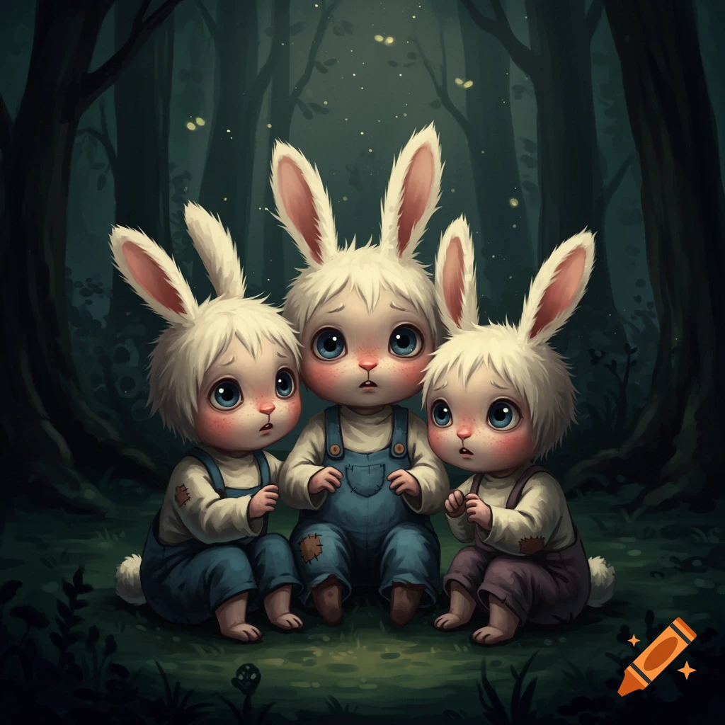 Cute white bunny eating carrot on Craiyon