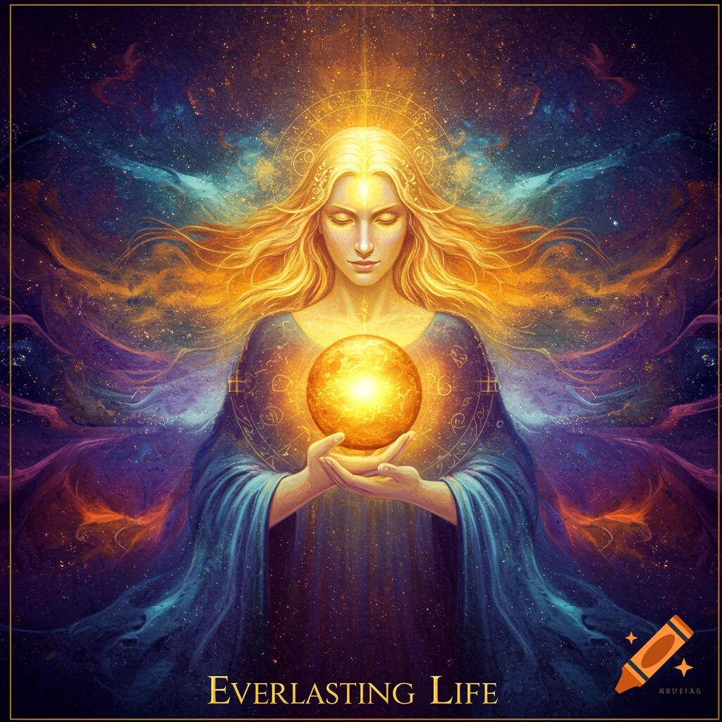 Feminine figure representing sacred feminine power emitting vibrant ...