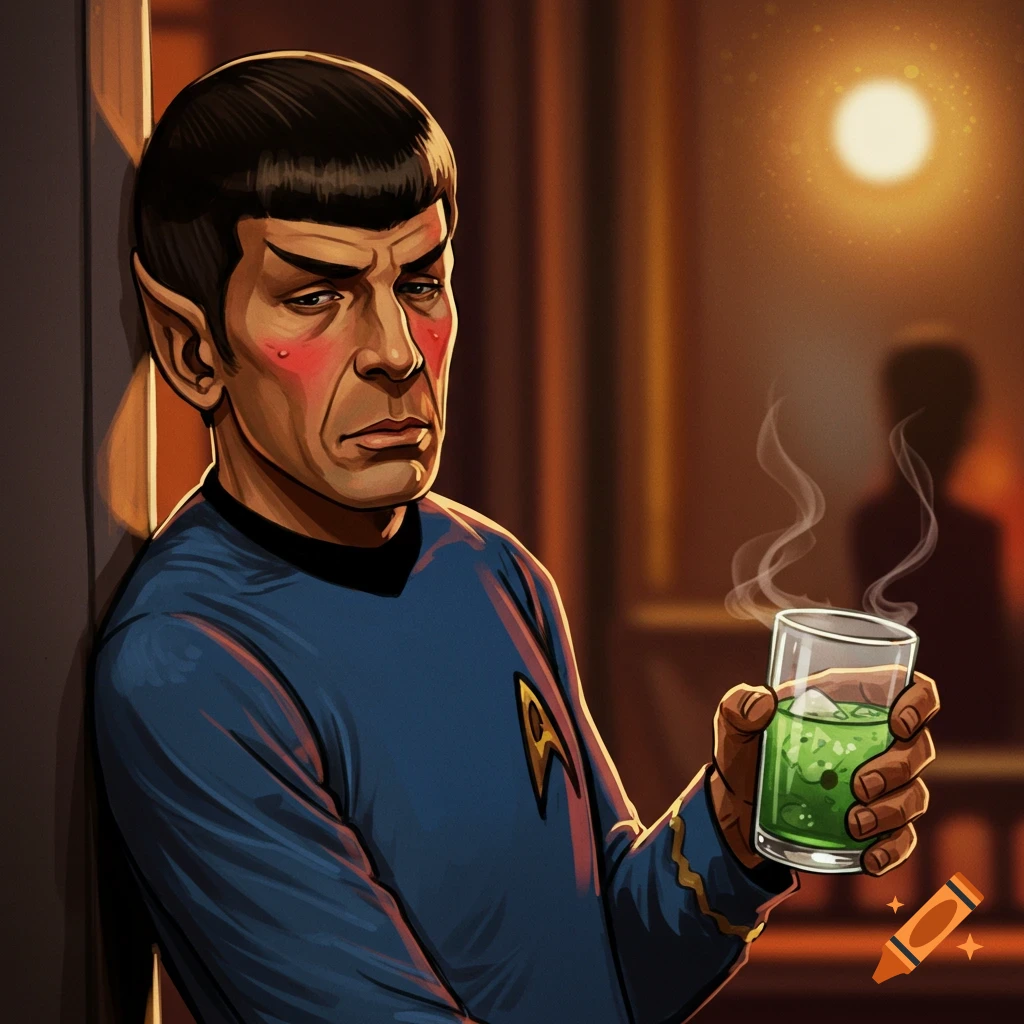 Stylized illustration of a smiling bald man resembling Captain Picard ...