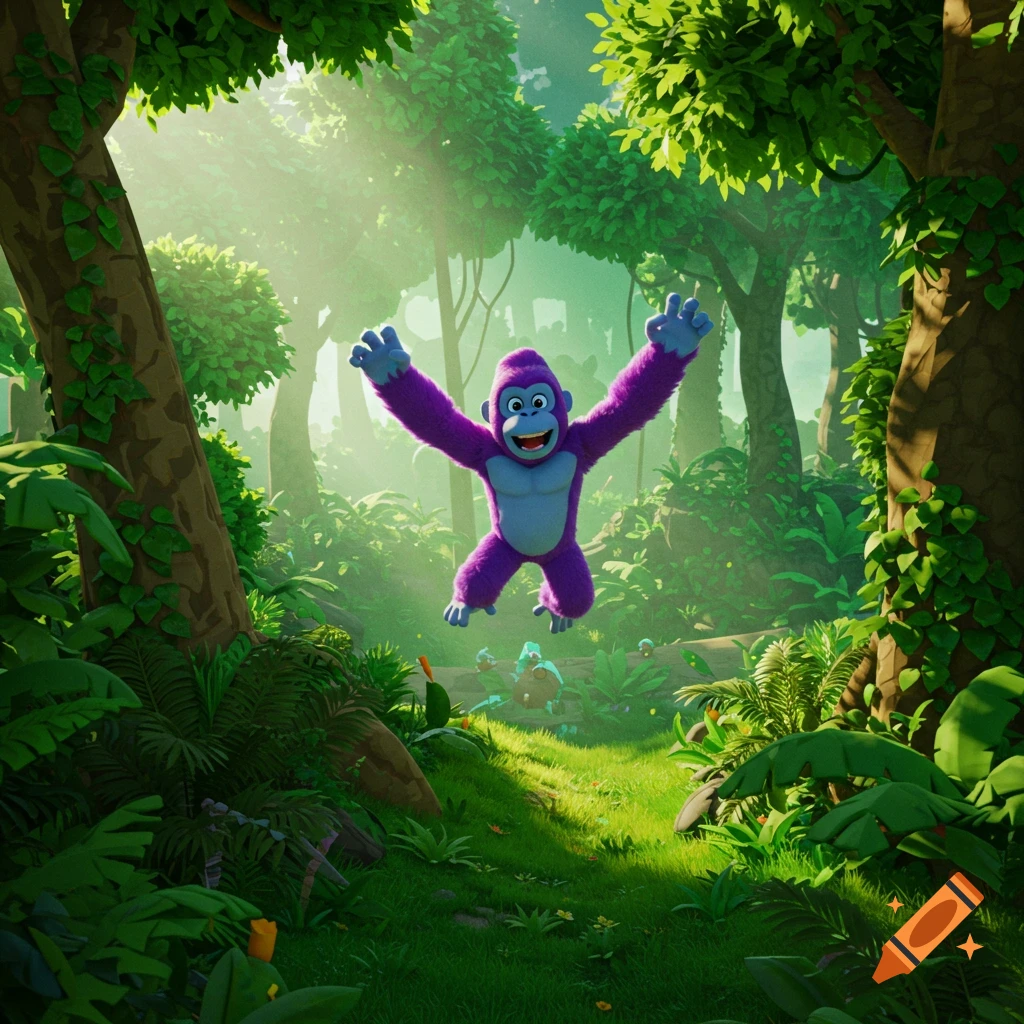 Roblox character fleeing haunted forest on Craiyon