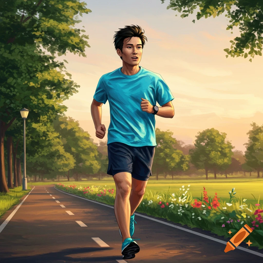 Person running on Craiyon