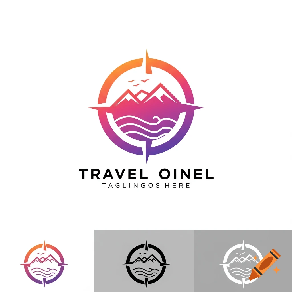 Travel logo design on Craiyon