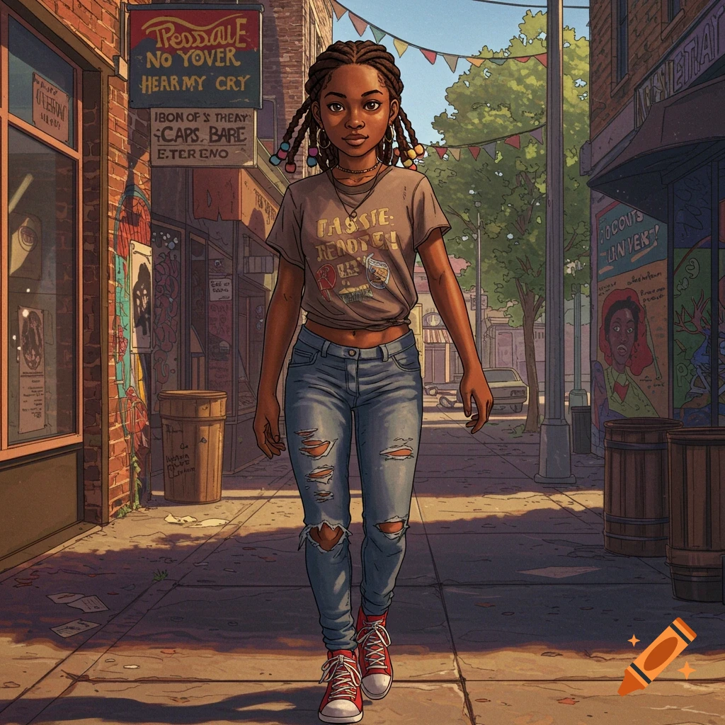 Roll of Thunder, Hear My Cry character in 21st-century setting on Craiyon