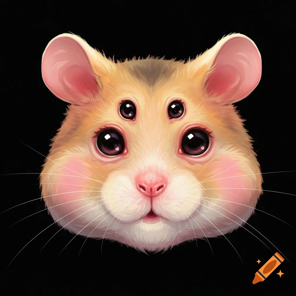 Hamster wearing a top hat and monocle on Craiyon