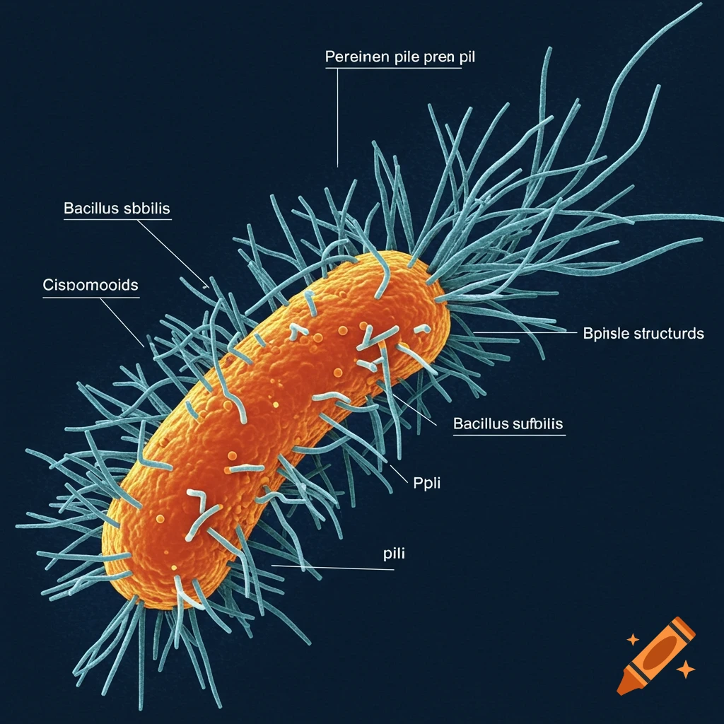 Bacillus subtilis bacteria on Craiyon