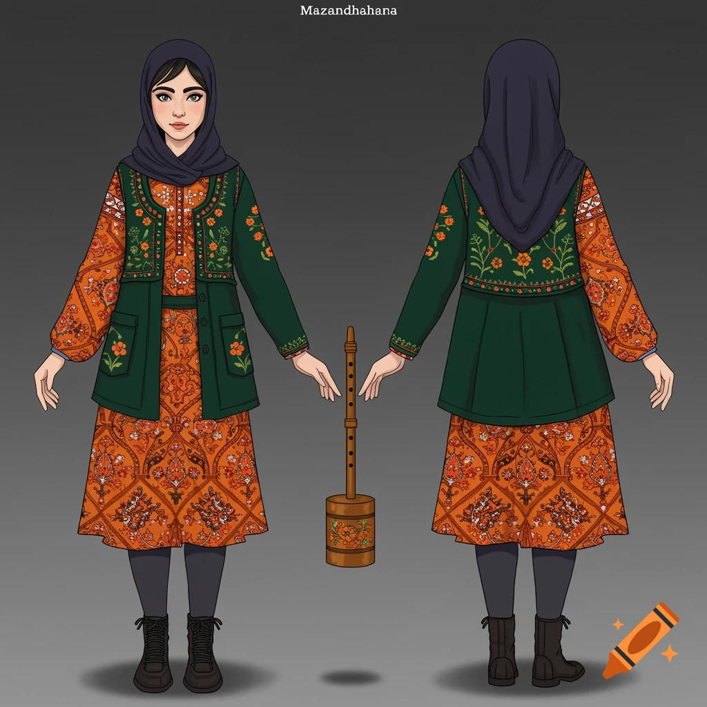 School uniform design inspired by Mazandaran clothing, Persian kilim ...