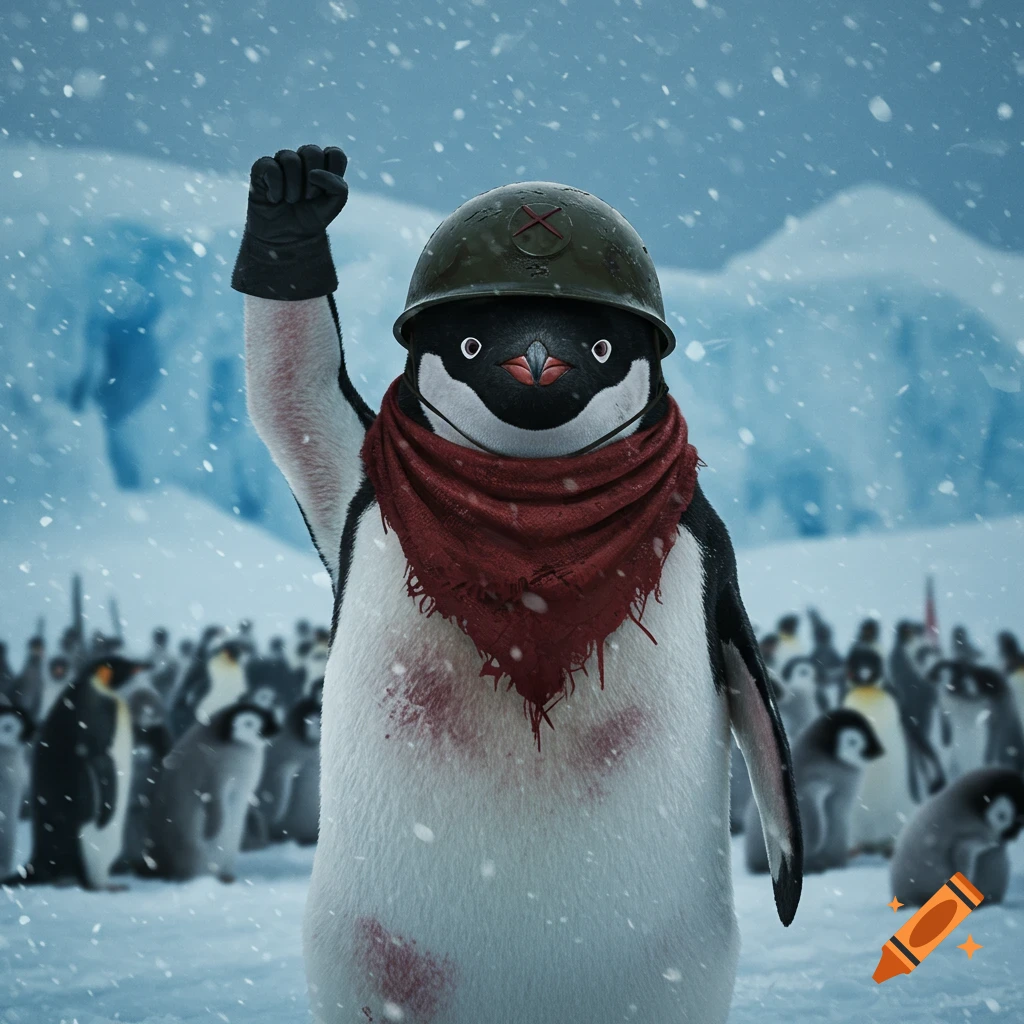Pingu+pose created on Craiyon