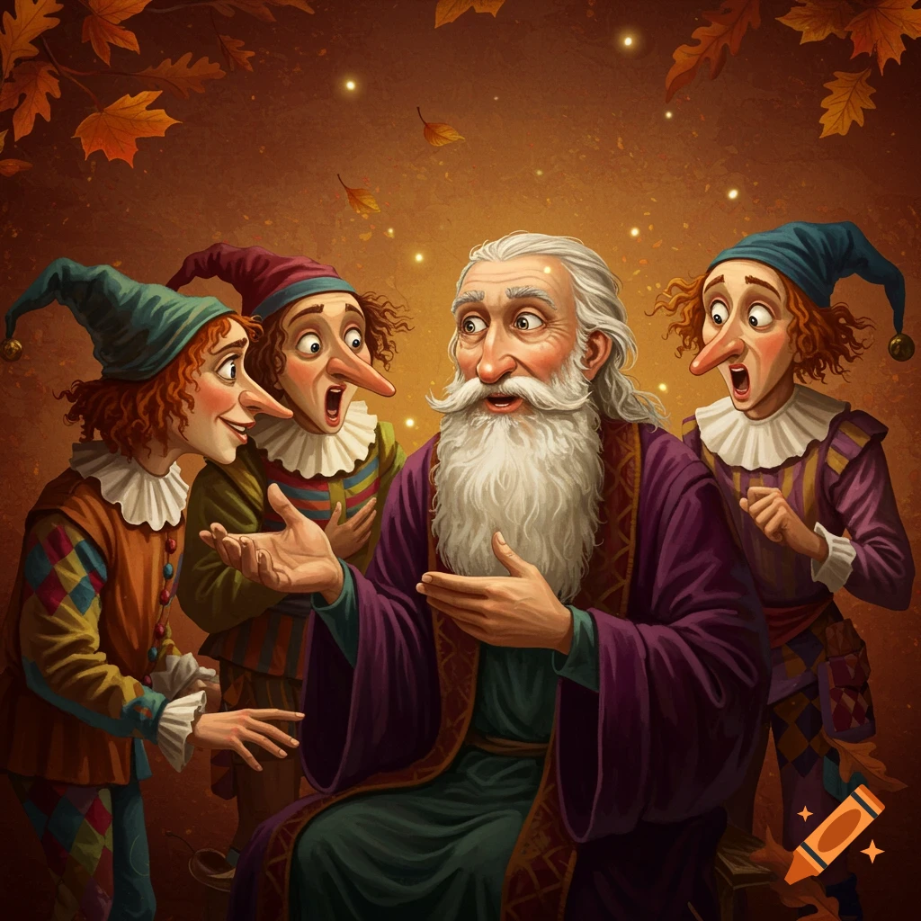 Cartoon character resembling Willy Wonka holding a lollipop in front of ...