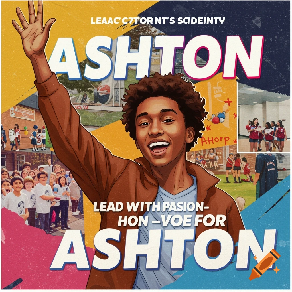 Poster for class president election with the slogan Lead with passion ...