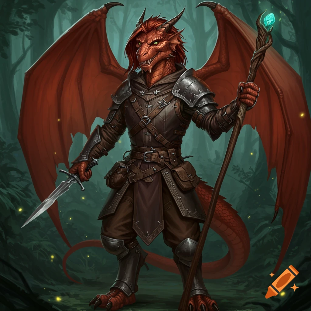 Dragon human hybrid on Craiyon