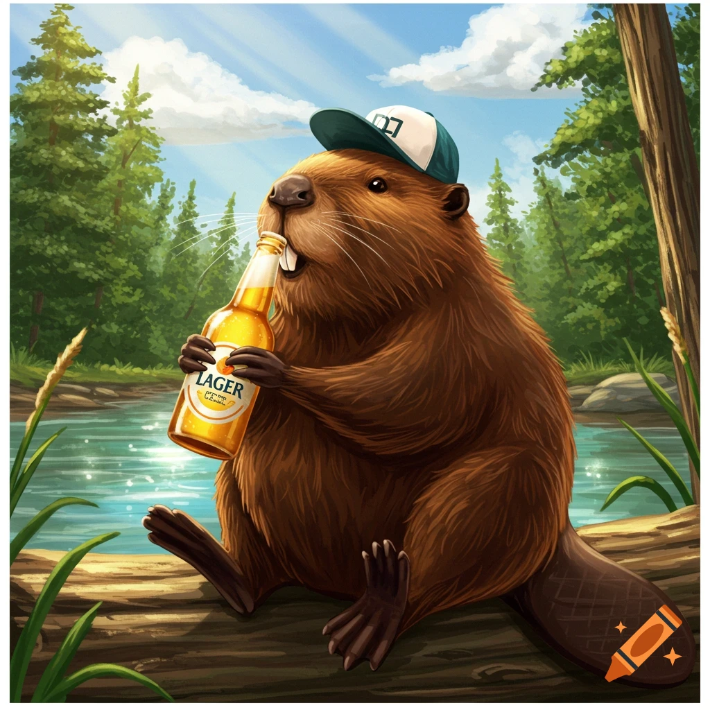 Beaver wearing a shirt with a plan on Craiyon