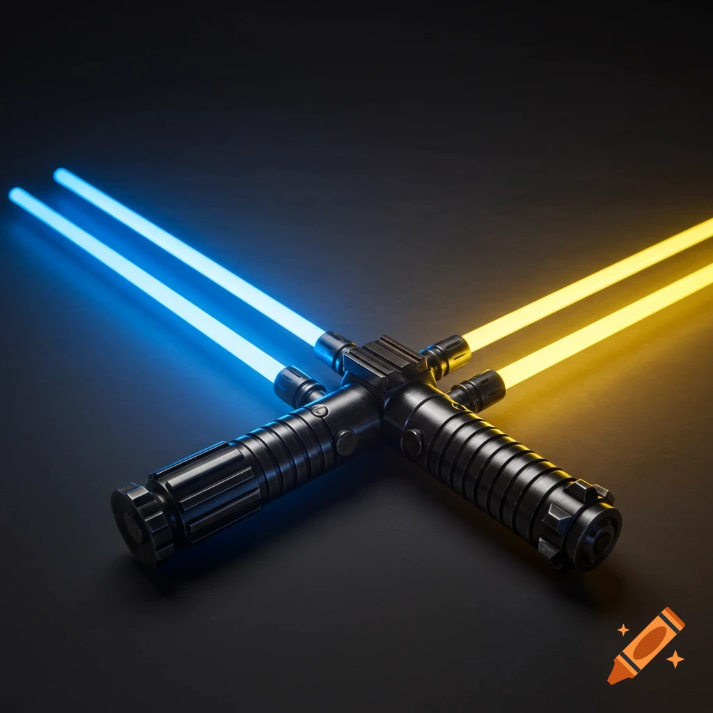 Elven-inspired lightsaber with slim smooth narrow leather grip and ...