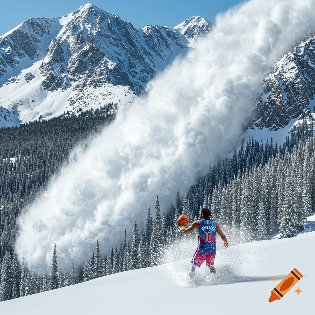 Avalanche-inspired basketball jersey with 'Balled Ballers' and ...