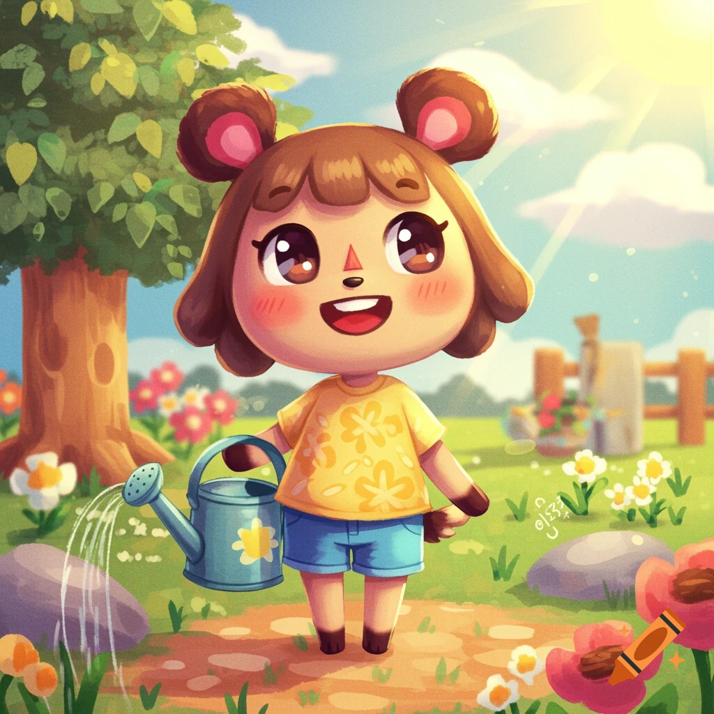 Animal Crossing-style character on Craiyon