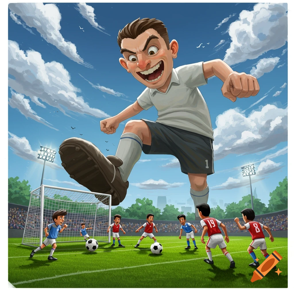 Animal soccer players on Craiyon