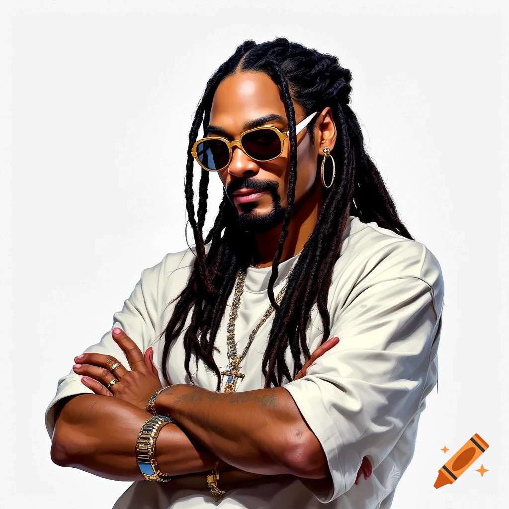 Snoop Dogg and Miranda Cosgrove Realistic Rap Album Cover created on Craiyon