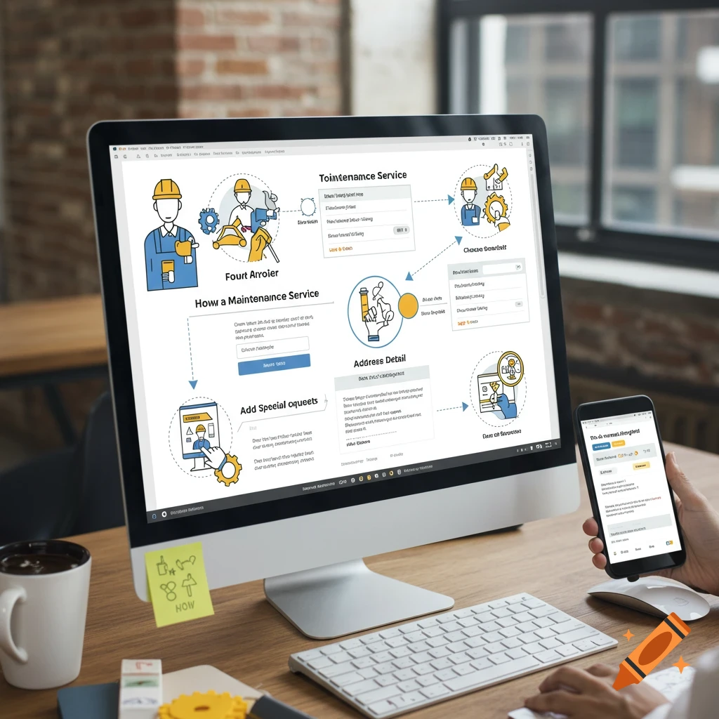 Maintenance how-to book on Craiyon