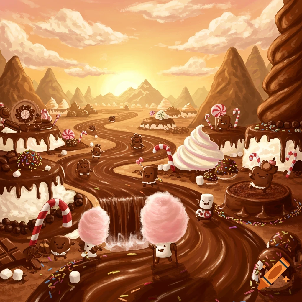 Chocolate factory on Craiyon