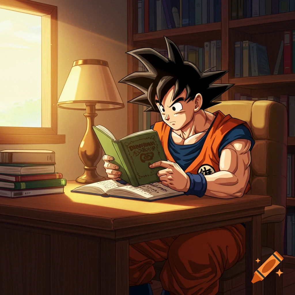 Goku smoking a cigar on Craiyon