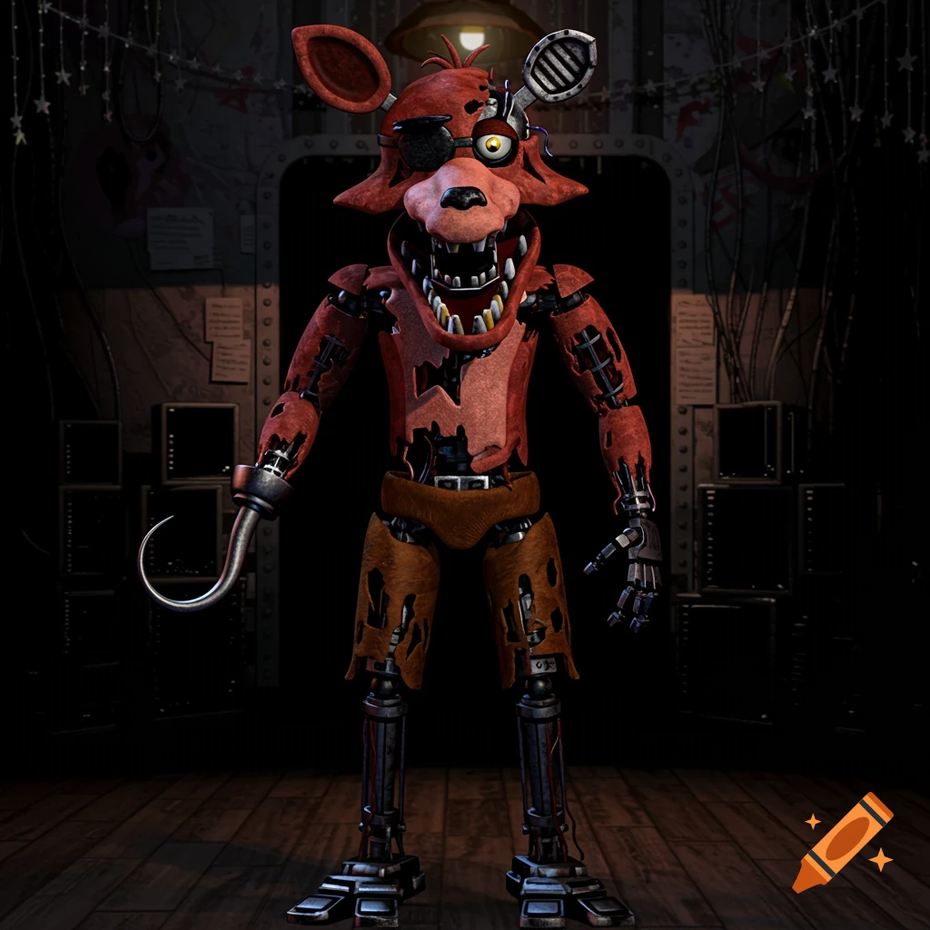 Freddy Fazbear with distorted features on Craiyon