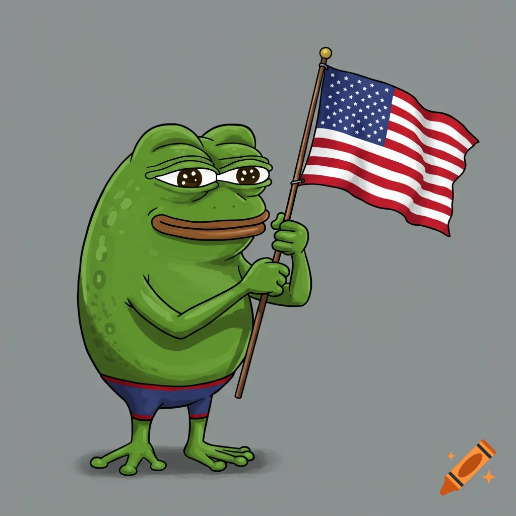 Pepe the frog holding breaking news newspaper on Craiyon