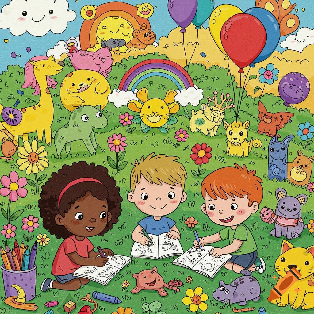 Kids coloring book on Craiyon