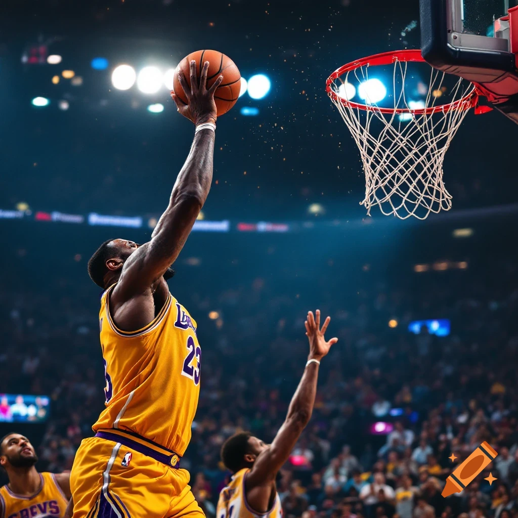 LeBron James and Steph Curry shooting three-pointers simultaneously on ...