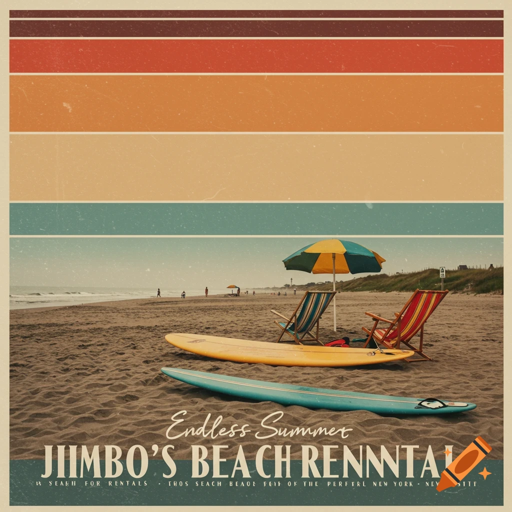 Jimbo's Beach Rentals, Long Beach New York photo recreation on Craiyon
