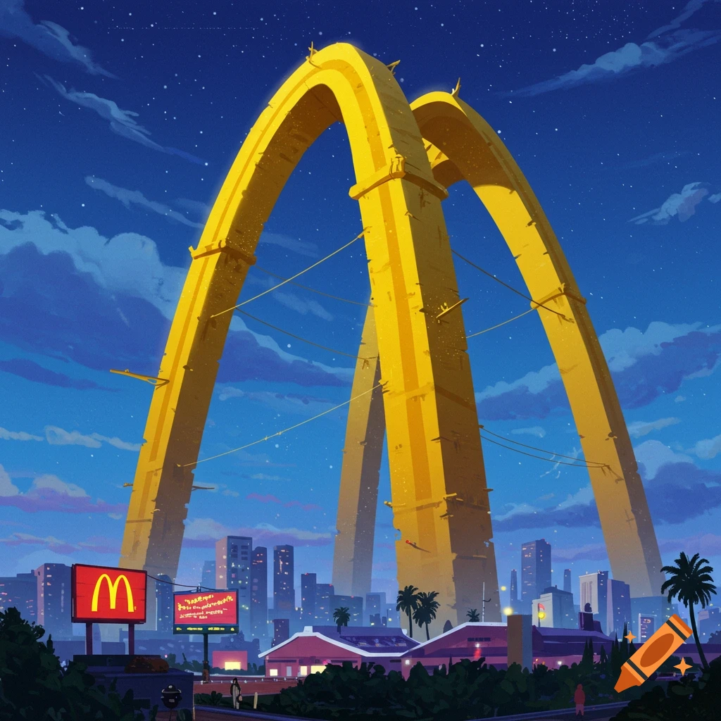 McDonald's golden arches logo on Craiyon