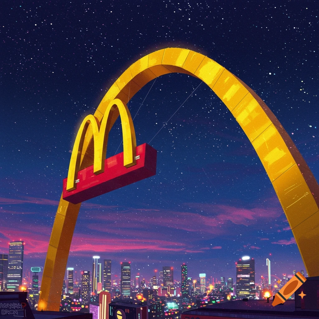 McDonald's golden arches logo on Craiyon