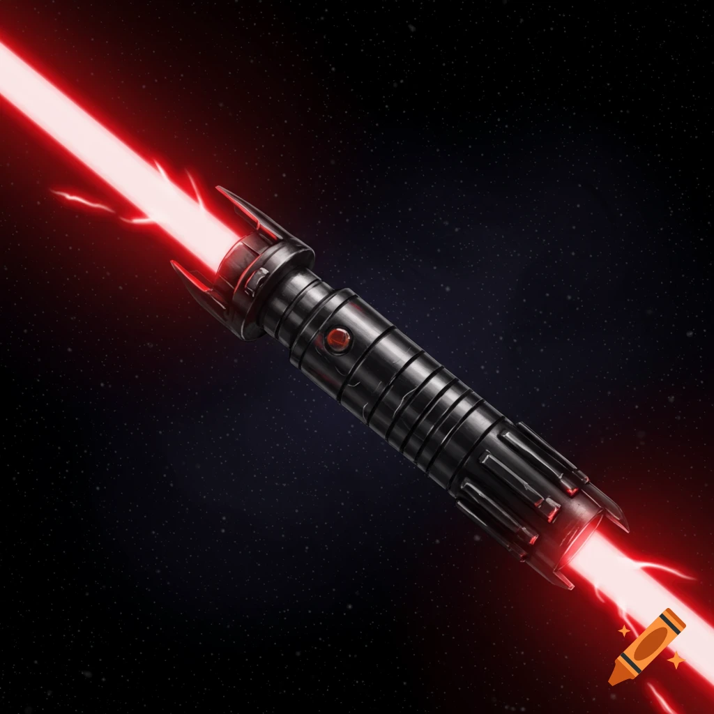 Elven-inspired lightsaber with slim smooth narrow leather grip and ...