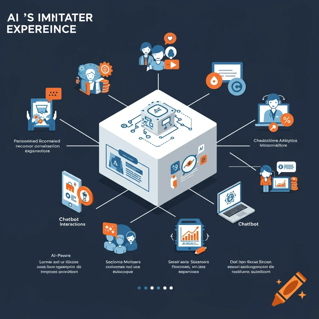 Infographic of AI's impact on customer experience on Craiyon